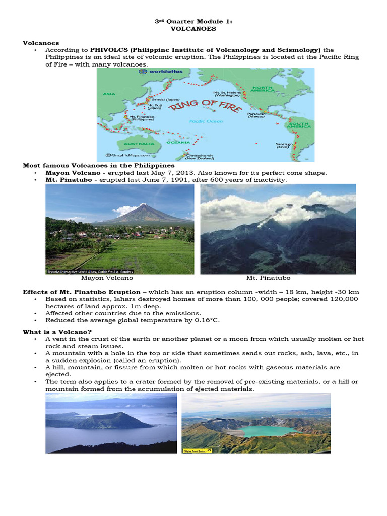 Causes and Effects of Volcanoes | PDF | Types Of Volcanic Eruptions ...
