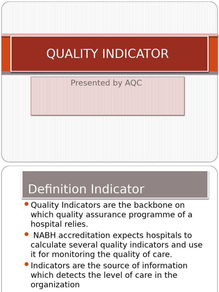 NABH Quality Indicators Overview | PDF