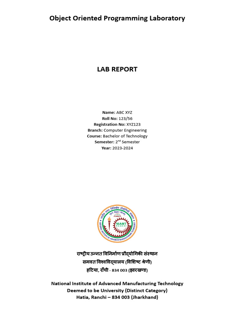 PPS Lab Report Format | PDF