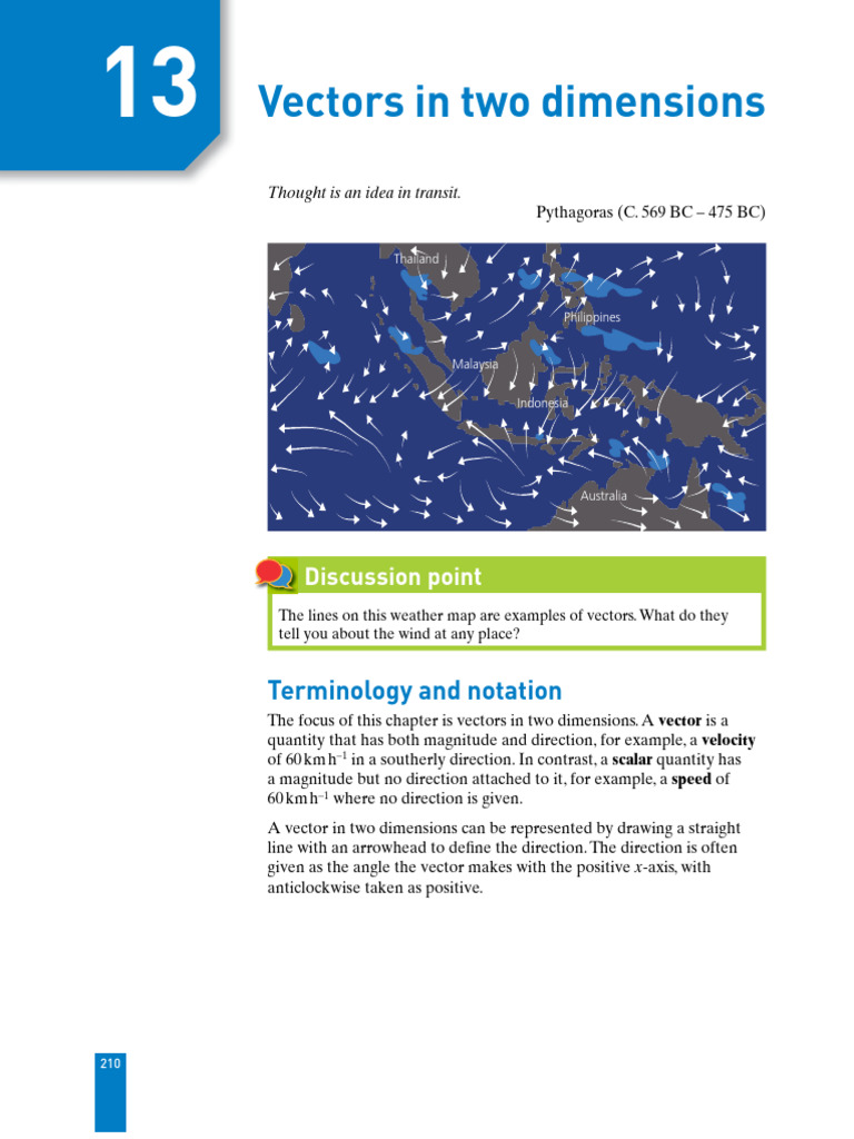 Chapter 13 Vectors in Two Dimensions | PDF | Euclidean Vector | Norm (Mathematics)