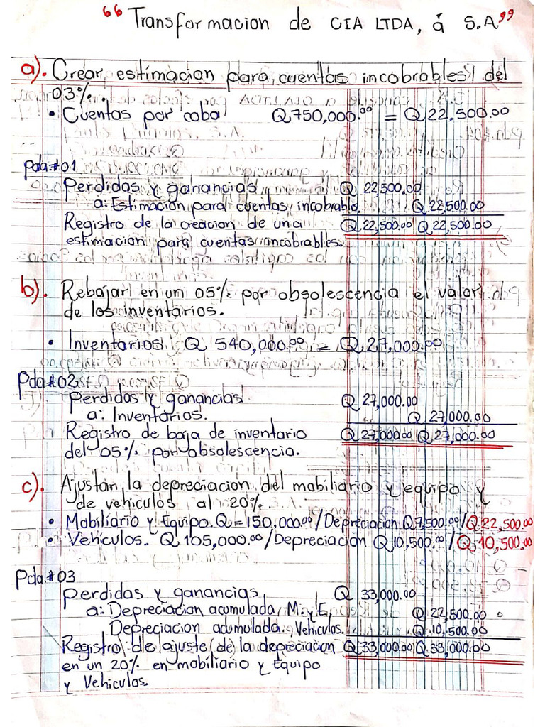 Hoja de Trabajo, Conta | PDF