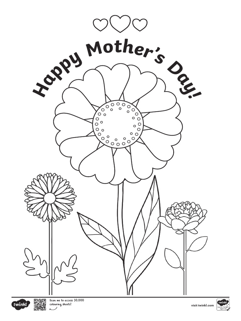 T TP 1648042837 Happy Mothers Day Colouring Page - Ver - 3 | PDF