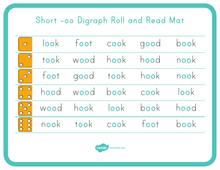 Us e 76 Short Oo Digraph Roll and Read Mat Ver 1 | PDF