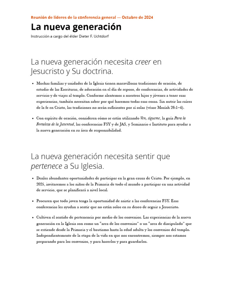 La Nueva Generación - Resumen | PDF