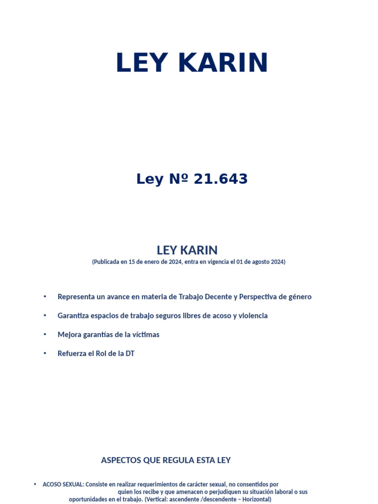Ley Karin | PDF | Violencia | Acoso sexual