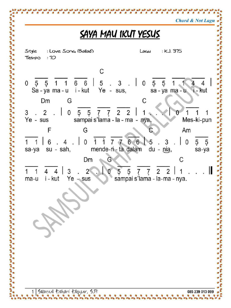 Saya Mau Ikut Yesus | PDF