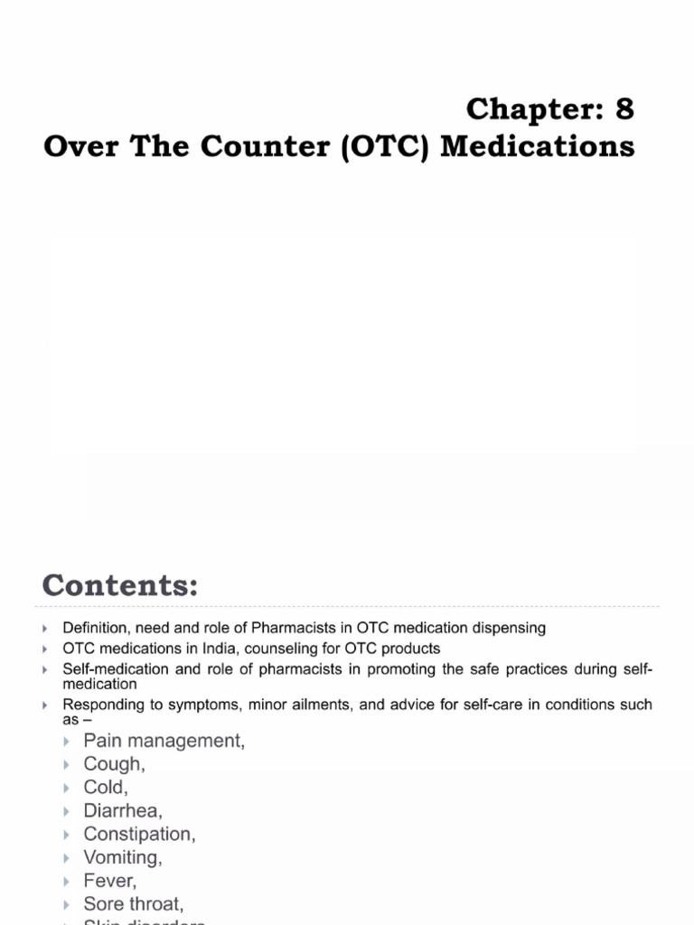 Understanding OTC Medications in India | PDF | Over The Counter Drug ...