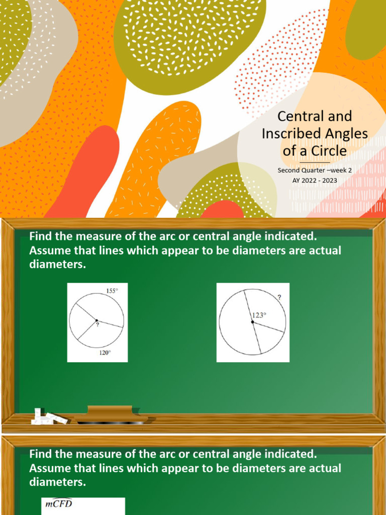 Central and Inscribed Angles of a Circle.pptx | PDF