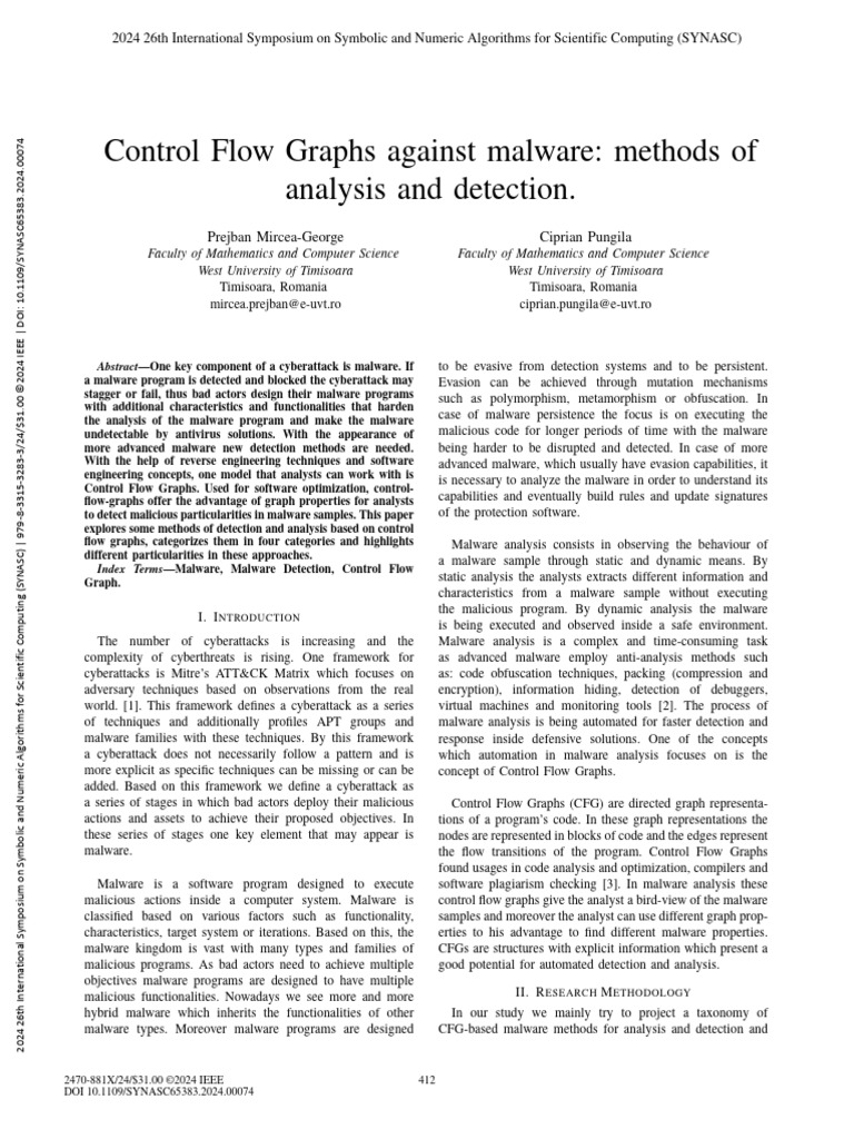 Control_Flow_Graphs_Against_Malware_Methods_of_Analysis_and_Detection | PDF | Malware | Machine ...