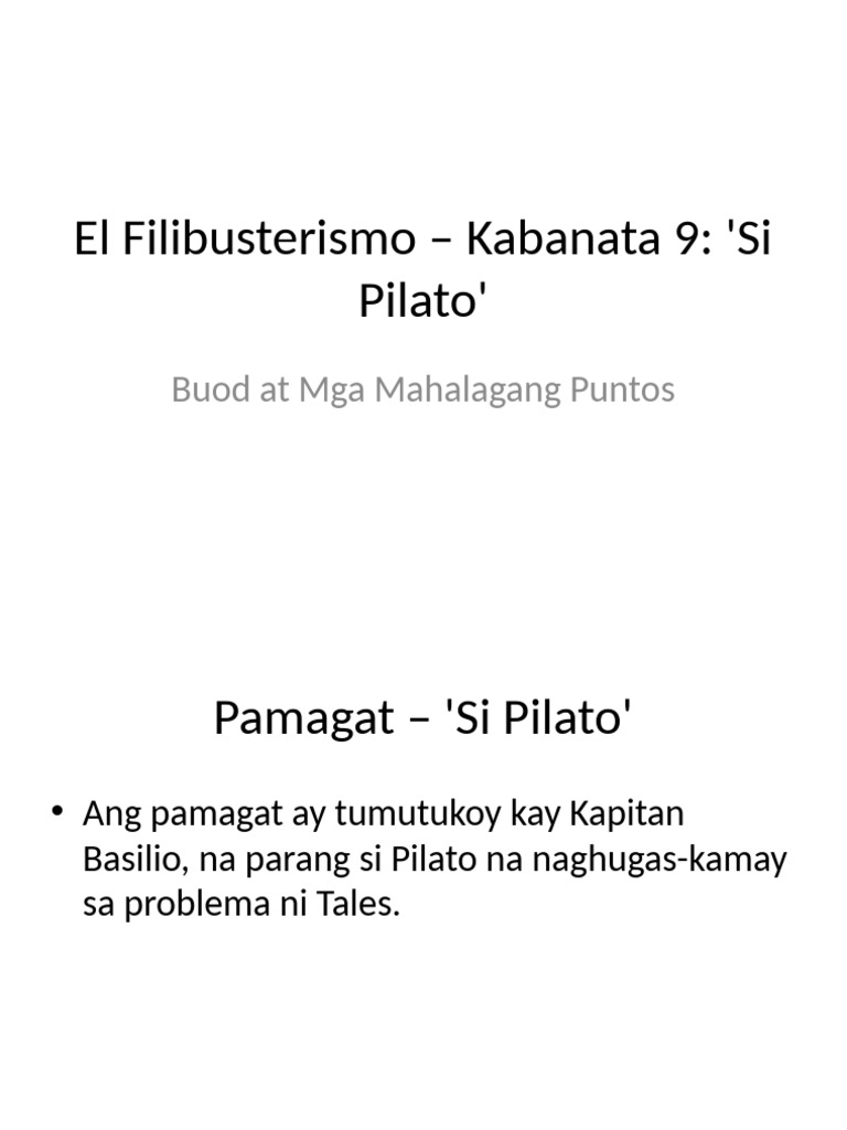 El Filibusterismo Kabanata 9 | PDF
