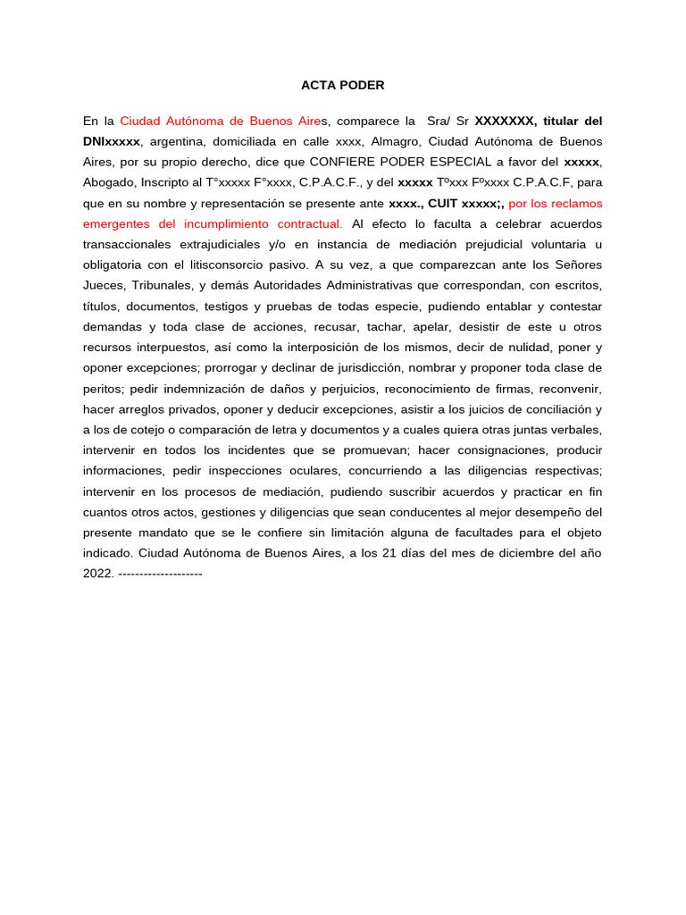 carta poder-1 | PDF