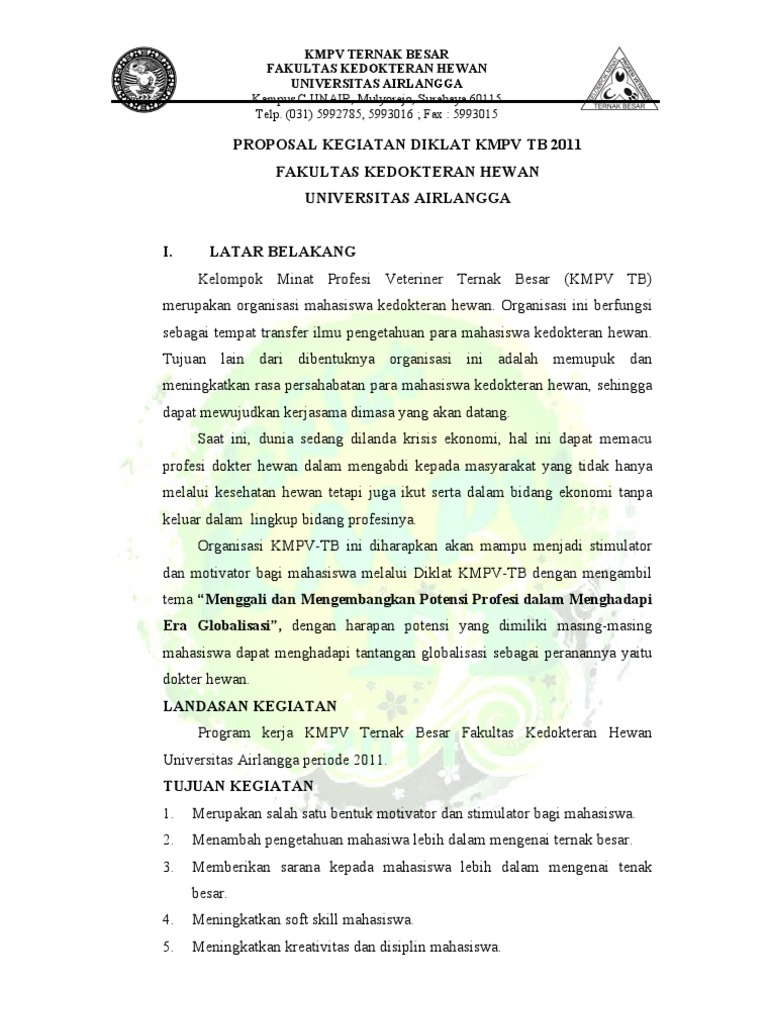 Proposal Diklat TB 2011 (Fix) | PDF | Kesehatan Holistik | Sains & Matematika