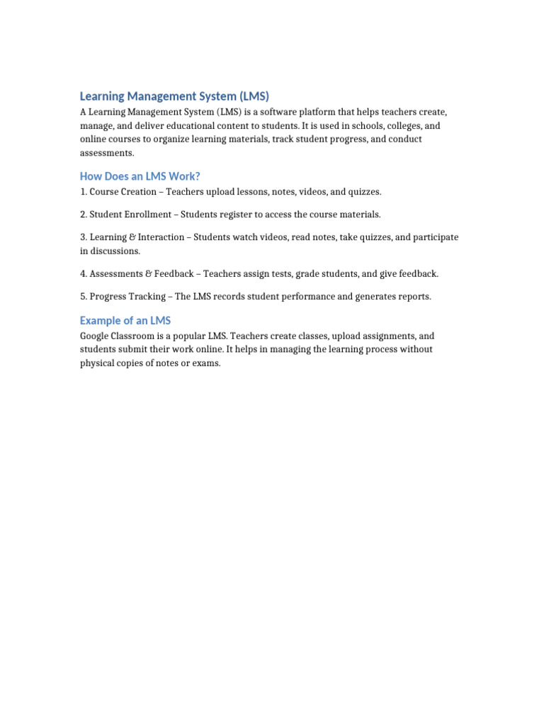 Learning Management System | PDF