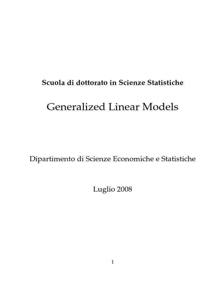 7 generalized linear models padua | PDF | Linear Regression | Statistical Inference