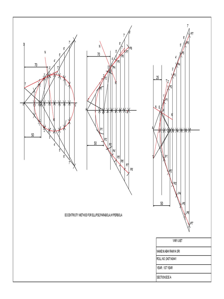 ECCENTRICITY METHOD FOR ELLIPSE 441-Model | PDF | Analytic Geometry ...