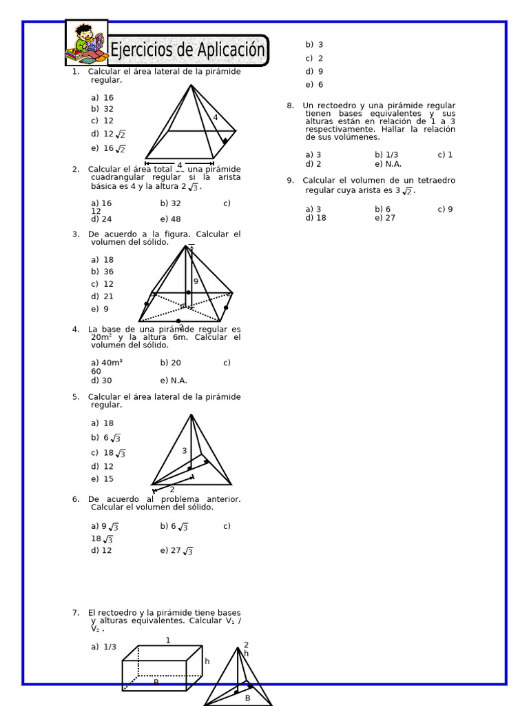EJERCICIOS DE APLICACION N° 01 | PDF | Formas geométricas | Geometría euclidiana