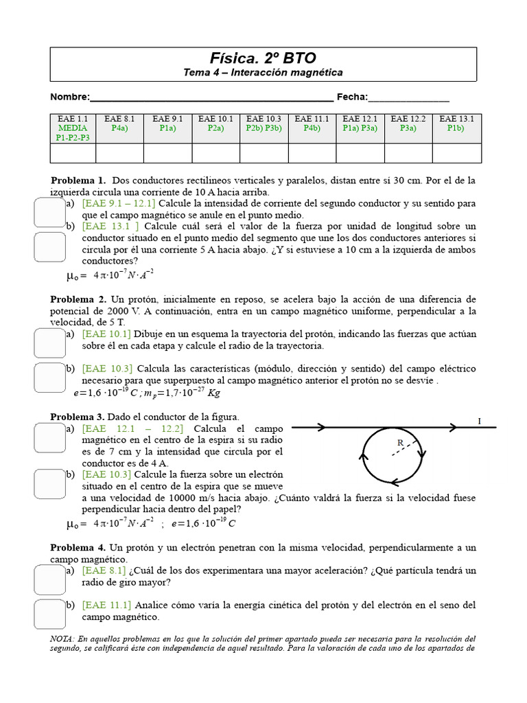 Tema 4 . - Interacción MagnéticaII | PDF | Campo magnético | Electrón