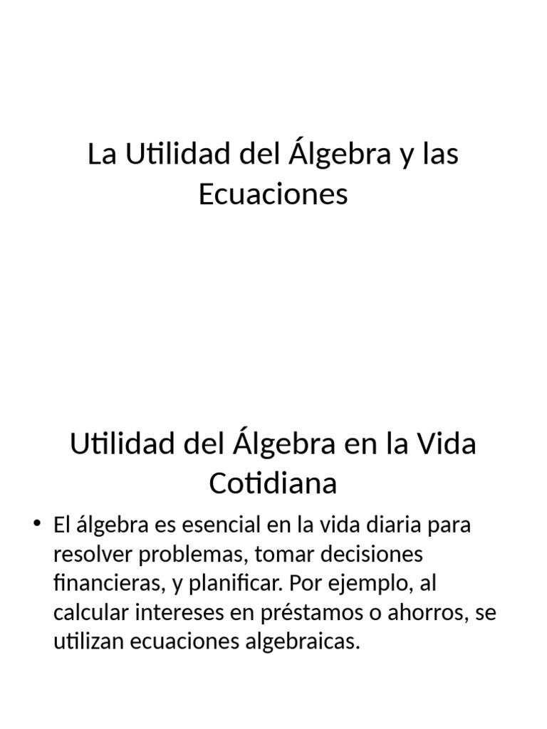 Presentación Álgebra | PDF