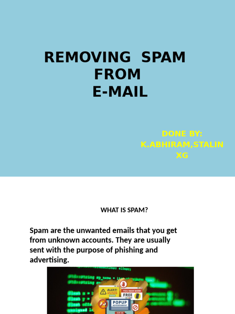 How to Remove Spam from Email | PDF