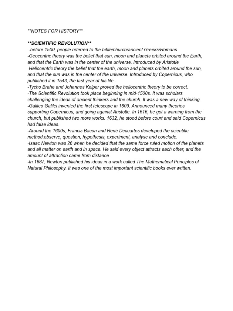 Scientific Revolution | PDF