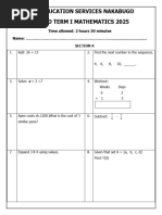 PLE PRIMARY LEAVING EXAMINATION MATHEMATICS 2024 | PDF