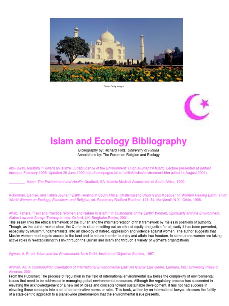 Islam | Environmental Ethics | Environmentalism