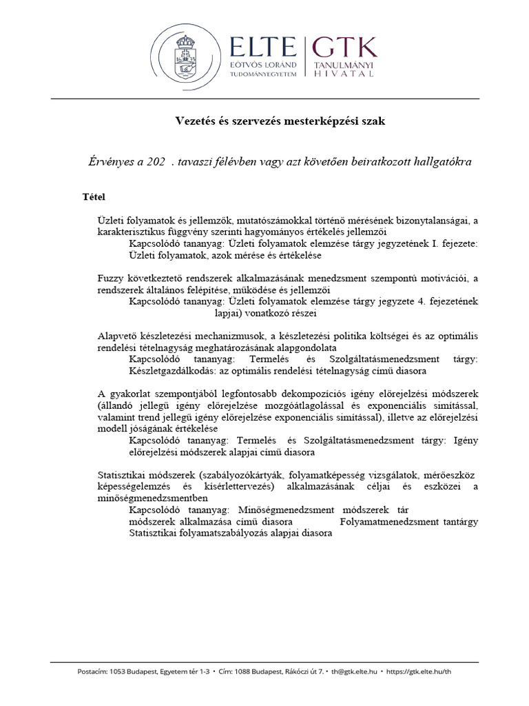 VSZ_Folymen_ZV_tételek_2021tavasz | PDF