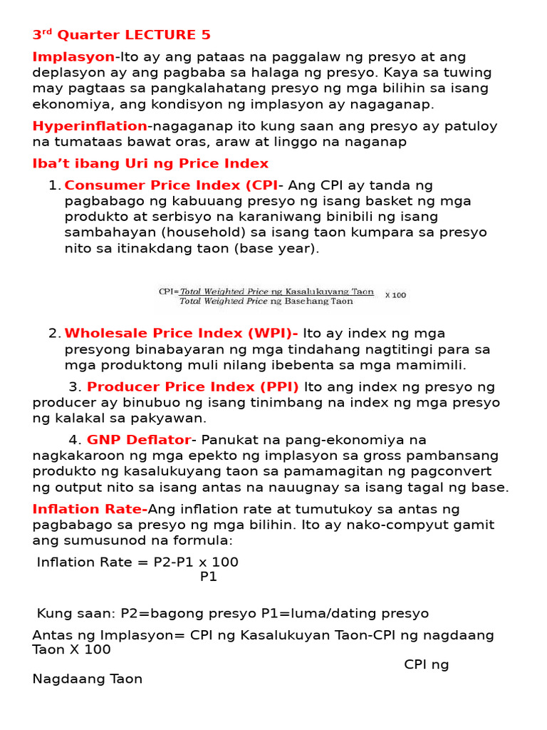 3rd Quarter Lecture 5 IMPLASYON 1 | PDF