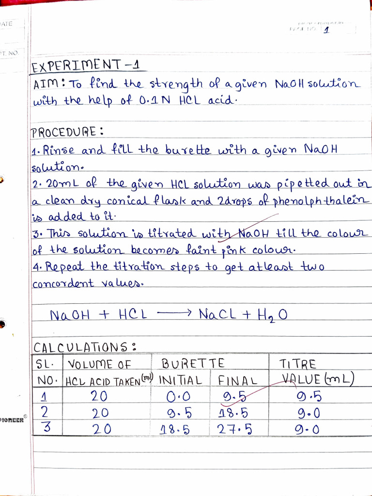 Chemistry Practical | PDF