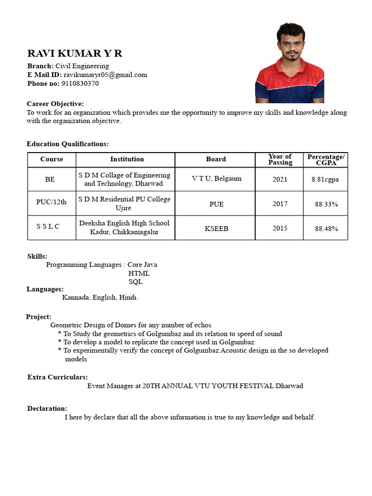 Ravikumar Resume | PDF