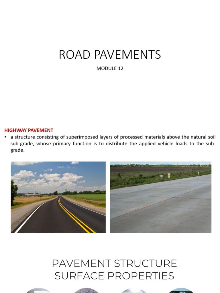 ROAD PAVEMENTS Updated | PDF | Road Surface | Concrete