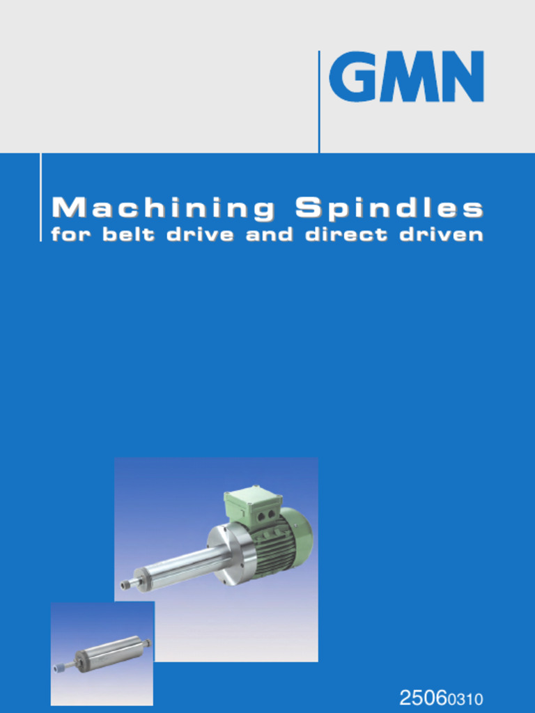 GMN Belt Drive Motor Spindles | PDF | Bearing (Mechanical) | Grinding ...