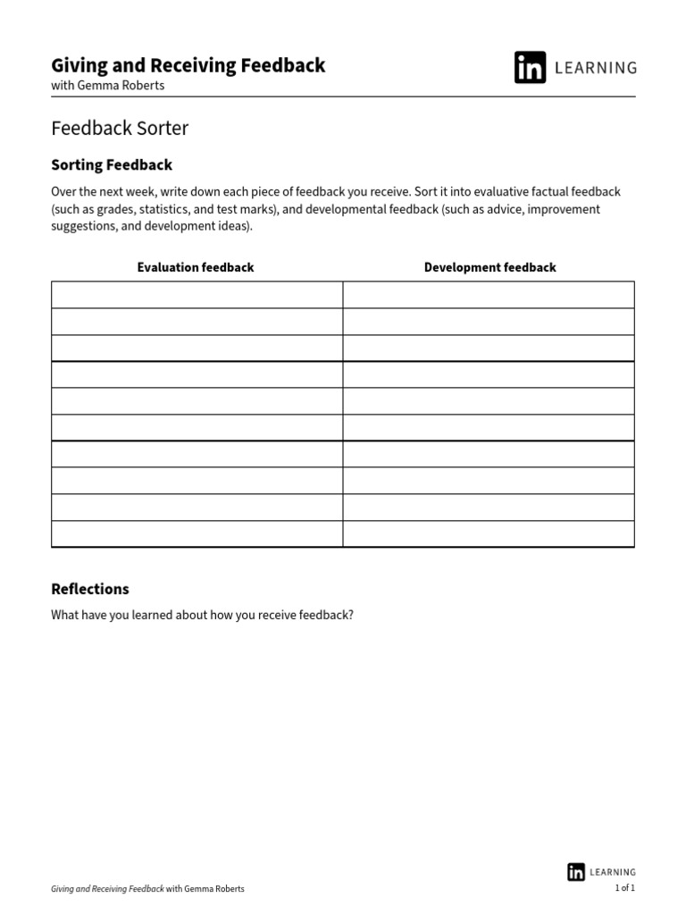 Feedback Sorter | PDF