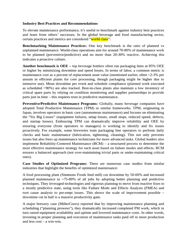 Best Practices in Maintenance Management | PDF | Systems Thinking ...