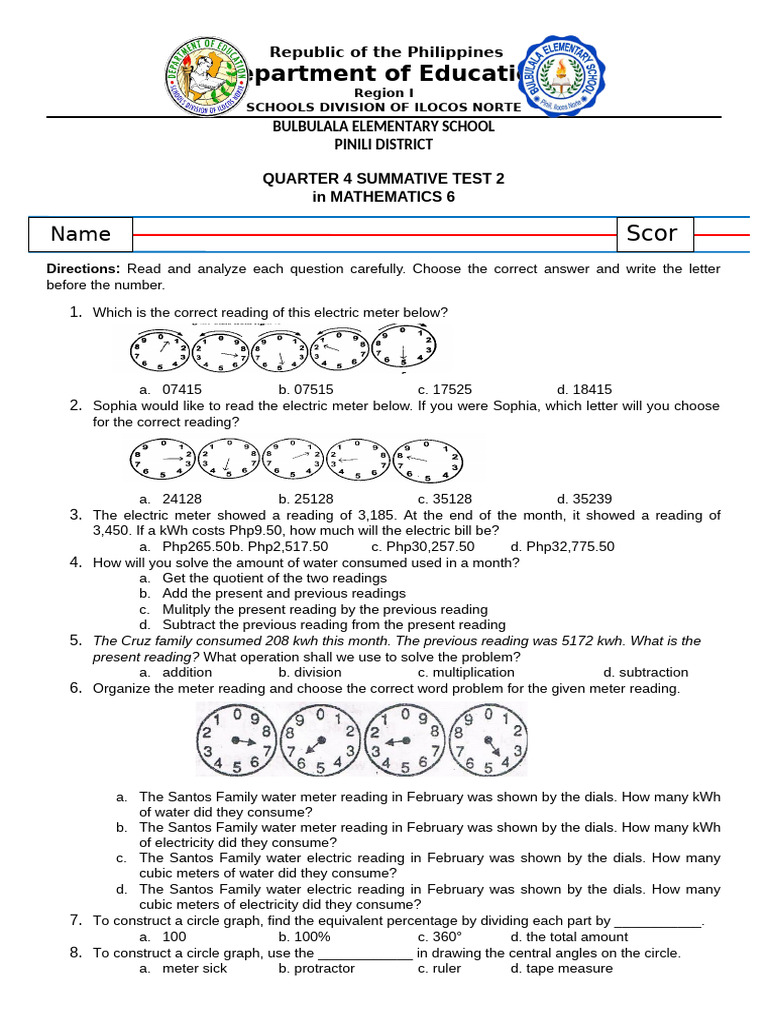 Q4 Math6 ST2 | PDF | Percentage | Mathematics