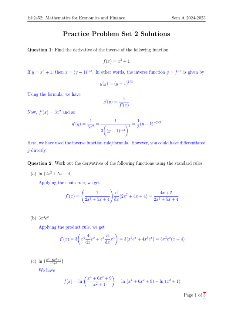 Practice_Problems_2_Solutions | PDF | Applied Mathematics ...