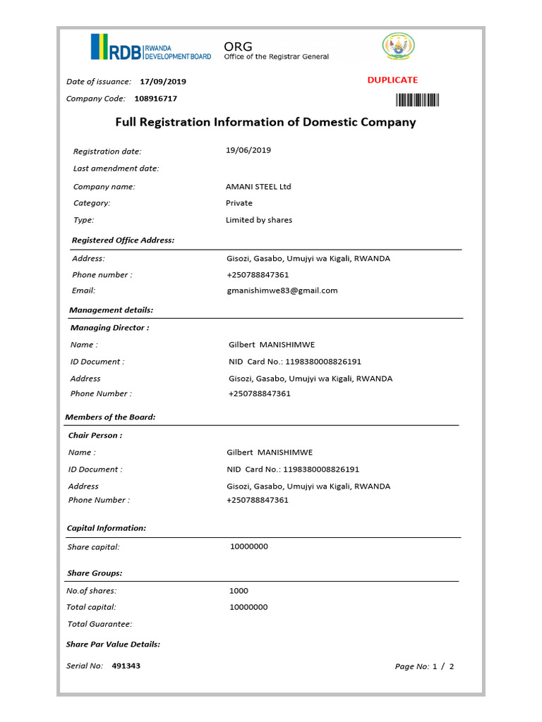 Generate and Display Domestic Detail Certificate | PDF | Taxes | Value ...