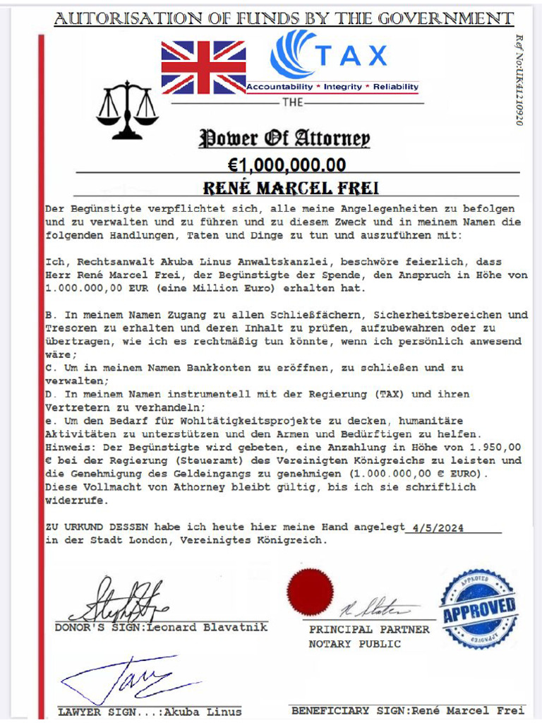 Letter From Government and Lawyer (René Marcel Frei) | PDF