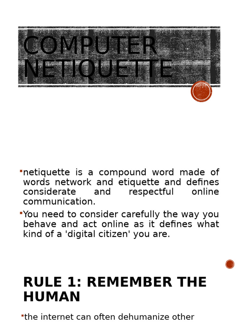 Essential Computer Netiquette Guide | PDF | Ten Commandments ...