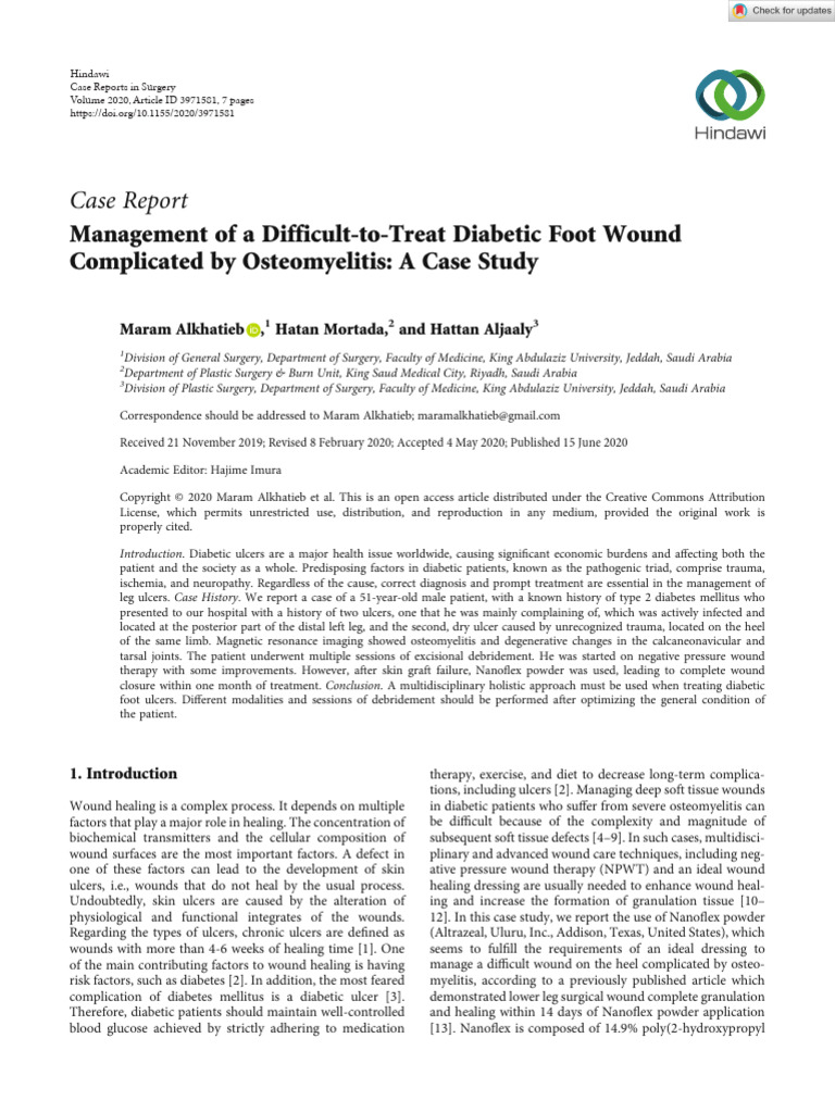 Case Reports in Surgery - 2020 - Alkhatieb - Management of a Difficult ...