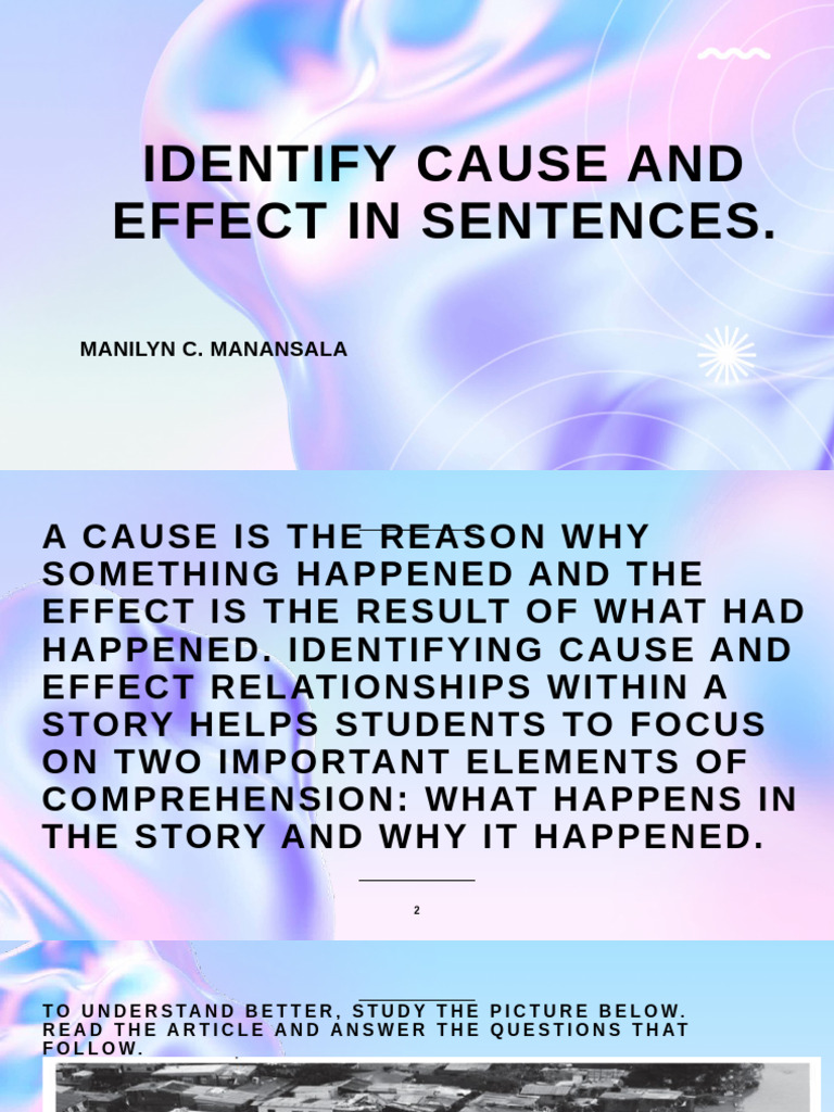 Understanding Cause and Effect in Sentences | PDF | Leadership ...