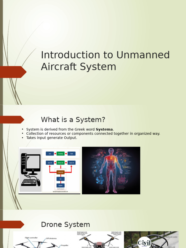 Introduction To Unmanned Aircraft System - ppt1 | PDF | Unmanned Aerial Vehicle | Aerial Photography