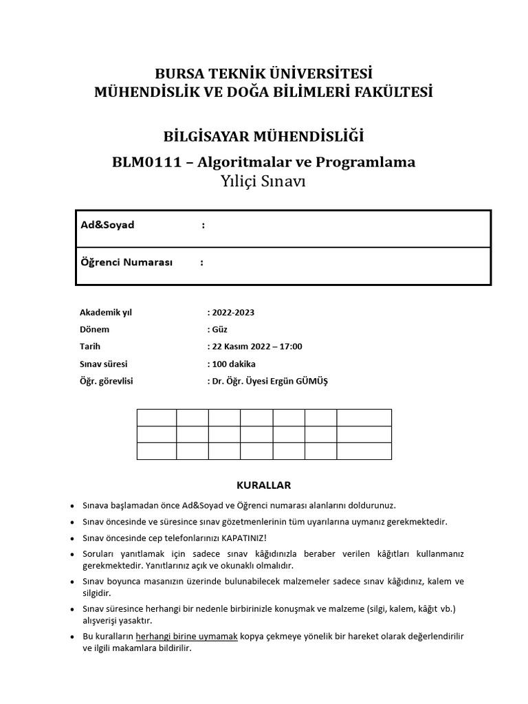 Vize Cevap Anahtari | PDF