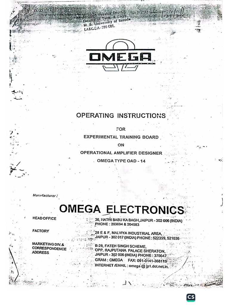 OMEGA Electronics | PDF