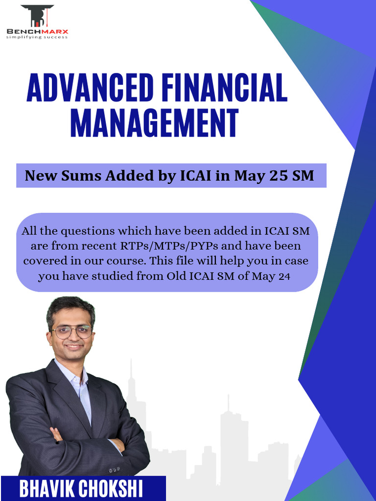 AFM New Sums Added in ICAI SM May 25 - CA Final AFM - Bhavik Chokshi ...