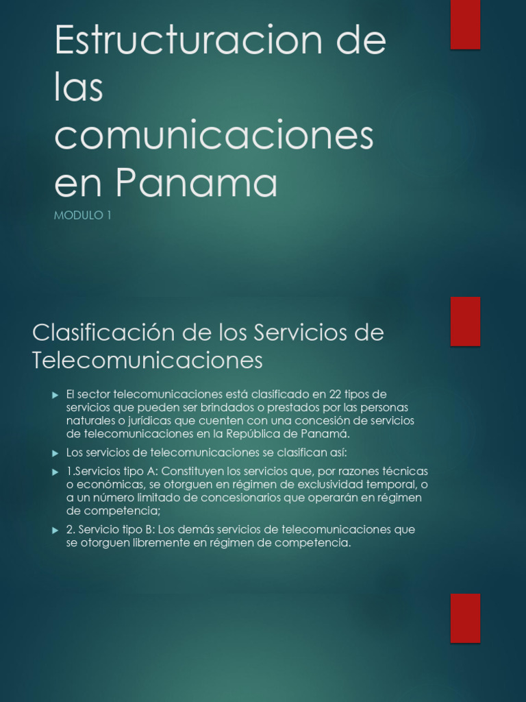 Módulo 1 - Estructuracion de Las Comunicaciones en Panama | PDF ...