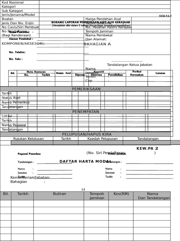 Borang Kew Pa 1 32 2 | PDF