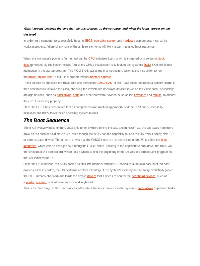 Understanding Computer Boot Process | PDF