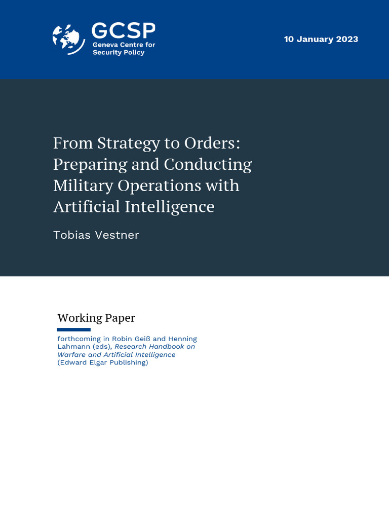 Military Operations Working Paper v2 | PDF | Artificial Intelligence | Intelligence (AI) & Semantics