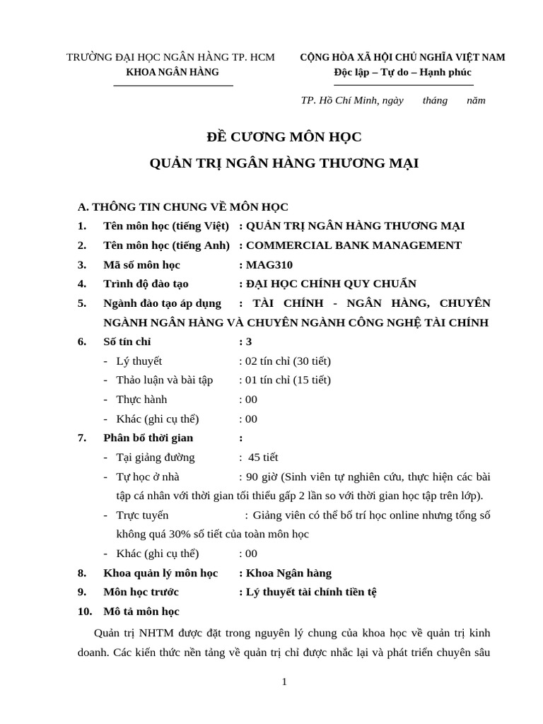 Decuong MAG310 | PDF